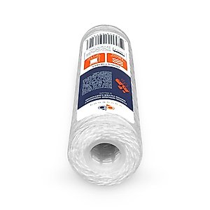 Aquaboon 5 Micron 10" x 2.5" String Wound Sediment Water Filter Cartridge | Universal Replacement for Any 10 inch RO Unit | Compatible with WP-5, AP110, CFS110, P5, WFPFC4002, WP-5, CW-MF, 25-Pack