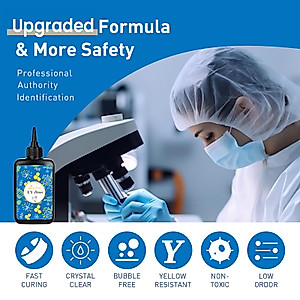 Bsrezn 400g UV Resin Hard, Crystal Clear UV Cure Epoxy Resin Kit Premixed Resina UV Transparent Solar Activated Glue for Jewelry Making Fast Curing