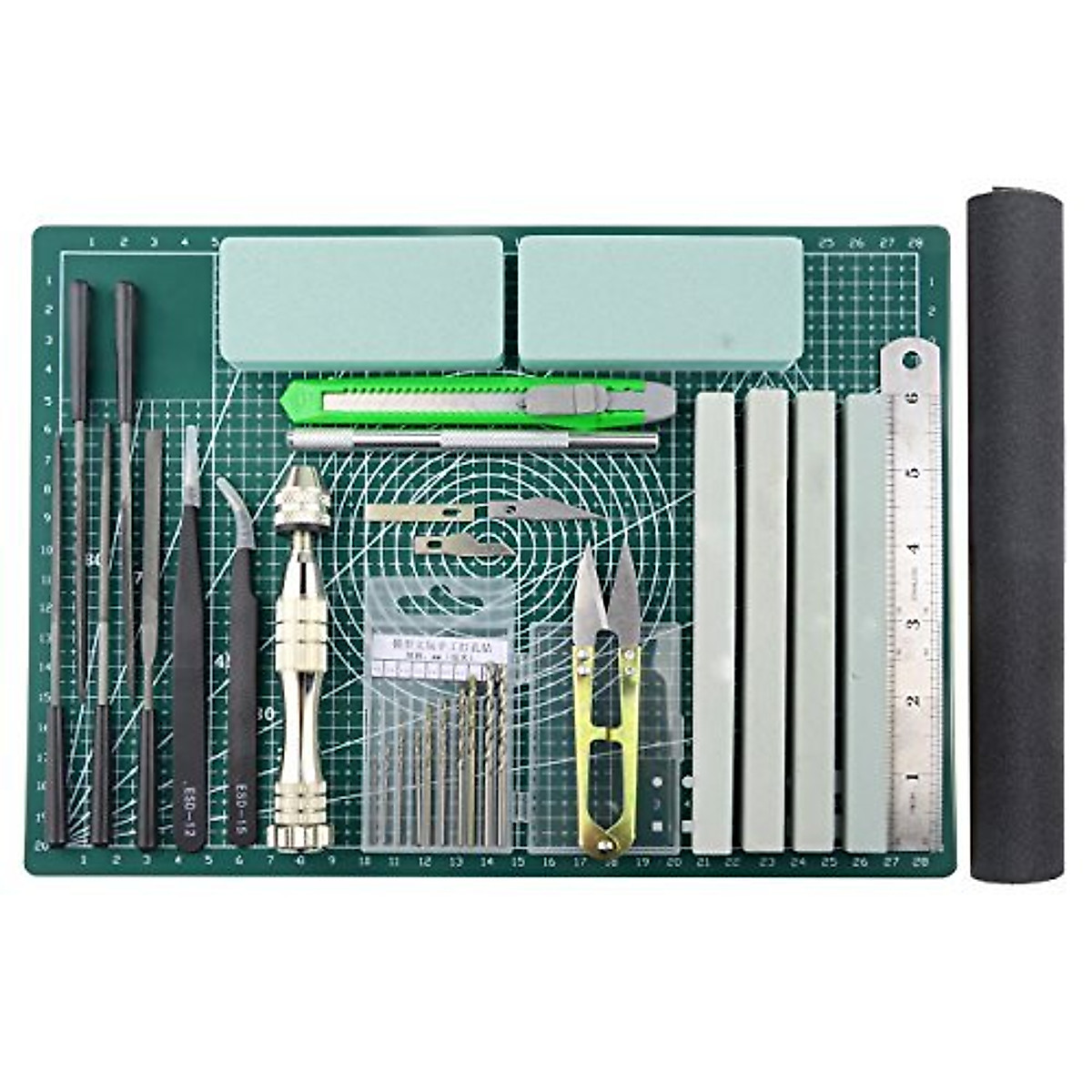 BXQINLENX Professional 25 PCS Gundam Model Tools Kit Modeler Basic Tools Craft Set Hobby Building Tools Kit for Gundam Car Model Building Repairing and Fixing (E)