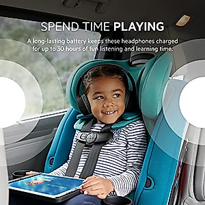 Belkin SoundForm Mini - Wireless Bluetooth Headphones for Kids with Built in Microphone - On-Ear - Bluetooth Earphones for iPhone, Fire Tablet & More - Black w/Case