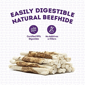 Treatly Combo Chews Beefhide Twist Sticks 5" w/Chicken Meat Wrap Dog Chew Treats - 22 Count/1 Pack