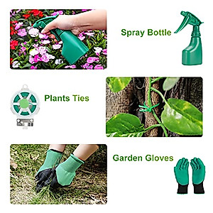 Mr Rabbi Garden Tools Set, 11 Piece Heavy Duty Gardening Tools for Gardening with Non-Slip Rubber Grip, Outdoor Hand Tools, Storage Tote Bag, Aluminum Garden Kit, Gardening Gifts for Men Women