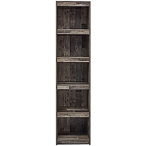 Signature Design by Ashley Derekson Rustic Pier with 3 Adjustable Shelves, Gray Pine