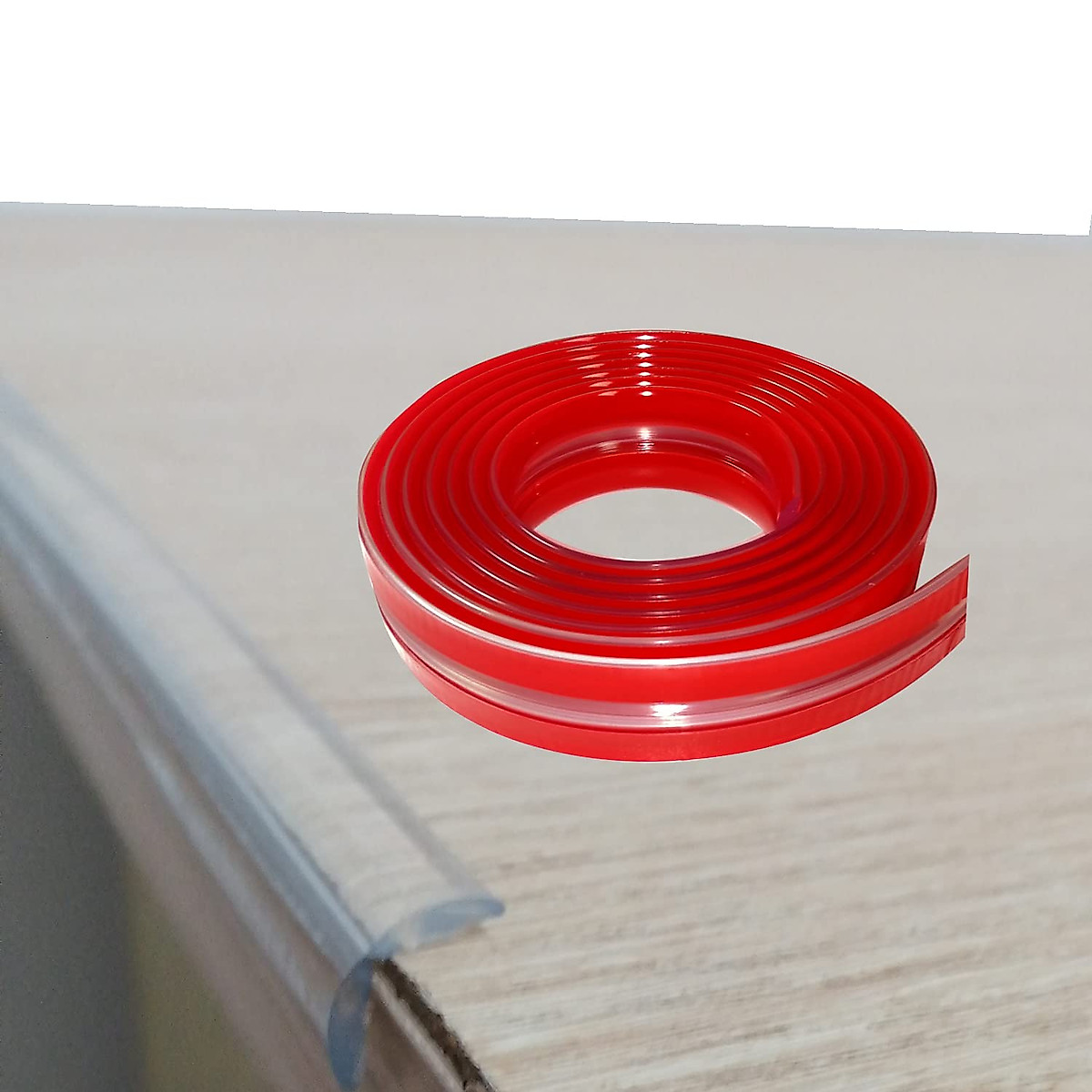 Baby proofing Edge Protector Strip,Clear Soft Silicone Corner Protectors with Upgraded Pre-Taped Strong Adhesive,6.6 FT Edge Guard for Furniture Against Sharp Corner for Cabinets,Tables,Drawers.