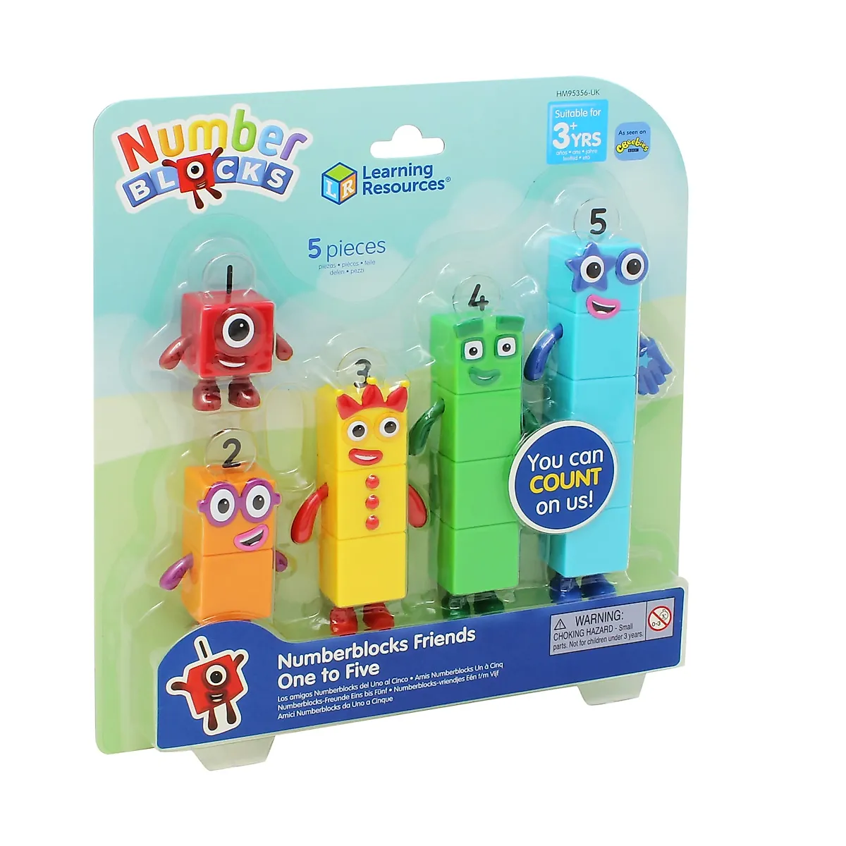 Learning Resources Numberblocks Friends One to Five, Official Collectible Toys, Includes Numberblocks One, Two, Three, Four and Five, Suitable for Display and with Posable Arms for Realistic Play