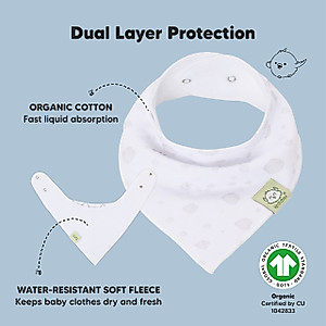 KeaBabies 8-Pack Organic Baby Bandana Drool Bibs - Stylish Unisex Bandana Bibs, Super Absorbent Bandana Drool Bibs, Gentle Teething Bibs for Infants, Organic Cotton Baby Bib (Constellation)