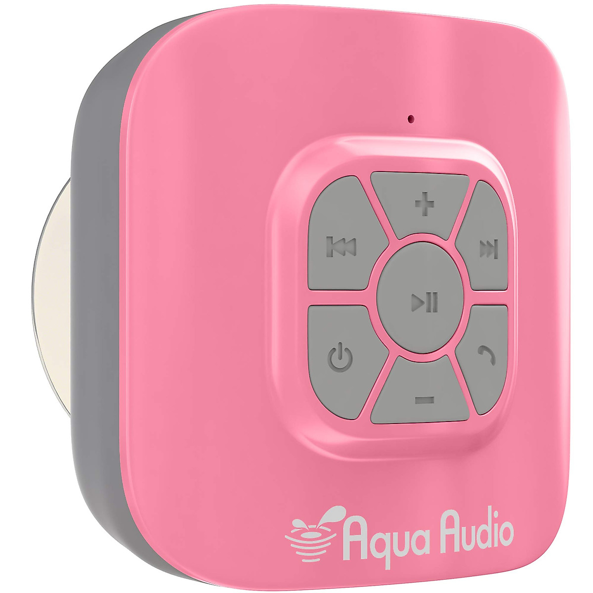 Gideon Portable Waterproof Bluetooth Speaker with Suction Cup - 10 Hours Playtime/Built-in Mic (Pink)