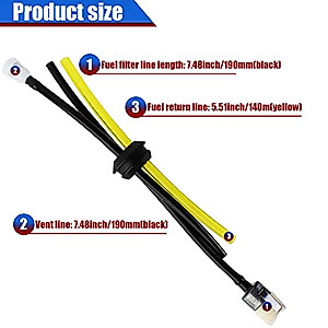 YOFMOO Fuel Gas Tank Grommet kit with Fuel Line Filter Primer Bulb for Echo Blower String Trimmer PAS225 PE201 PE310 PB200 PPF210 HC150 HC151 HCA266 SHC210 SHC211 SHC212 SRM211 SRM225 SRM230 SRM231