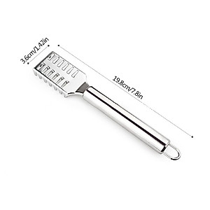 Tuimiyisou Fish Scale Planer Fish Scaler Fish Scale Planer Remover Scraper Sawtooth Extractor Stainless Steel with Firm Grip Kitchen Tool