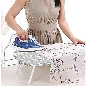 Rblofo 12 x 32 Tabletop Ironing Board Cover and Premium Heavy Duty 4 Layer Pad Extra Thick Padding, Heat Reflective and Stain Resistant with Elasticized Edges 12.5 x 32 inch Iron Board Covers