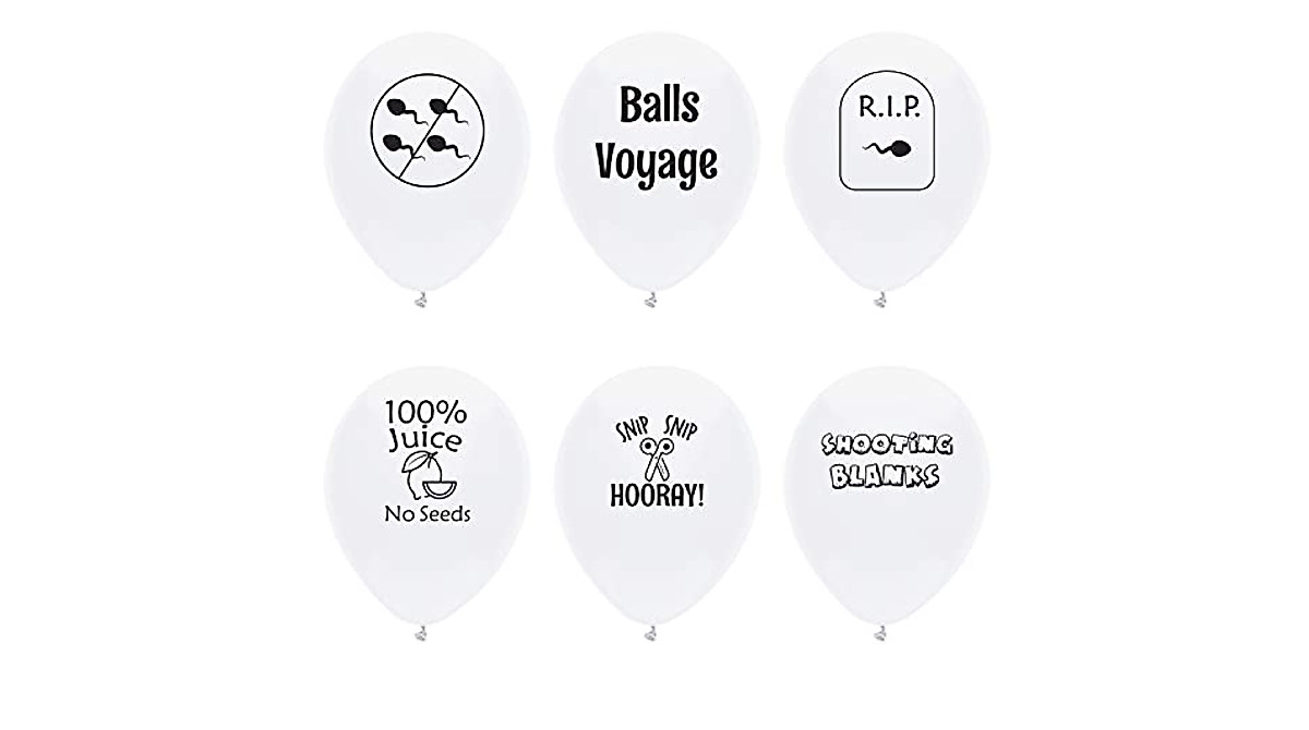 Vasectomy Party Balloons - Funny Decorations for Celebration