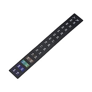 Stick On Thermometer Strip, Digital Temperature Display for Fermenting, Brewing, Wine, Beer, Kombucha or Aquariums 64-93F (18-34°C) Adhesive Thermometer Sticker