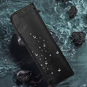 NNIAN Wet Umbrellas Bags for Travel Umbrellas, Thicker Chenille Super Water Absorption Compact Folding Sleeves Covers, Waterproof Oxford Cloth Portable Cases Work and School (13.4x5 inches, Black)