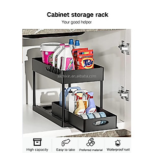 MS'Skincal Organize Your Bathroom 2-Pack Under Sink Organizer - 2-Tier Sliding Cabinet Basket Drawers for Perfect Bathroom Storage and Neat Organization