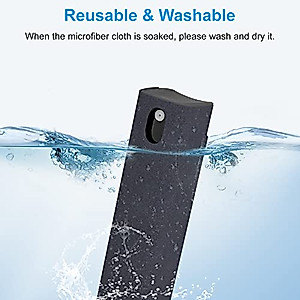 BoYata Screen Cleaner Kit 2PCS, 3-in-1 Touchscreen Mist Cleaner Spray Bottle Tool & Microfiber Cloth, Portable Reusable Fingerprint-Proof Spray Bottle for Phone/Laptop/Tablet/TV/Monitor/Car Screens