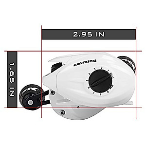 KastKing Crixus Baitcasting Reels,Glacier White,6.5:1 Gear Ratio,Right Handed Fishing Reel