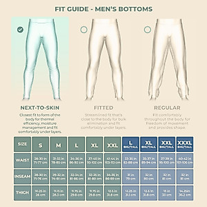 MERIWOOL Mens Base Layer 100% Merino Wool Thermal Pants Black