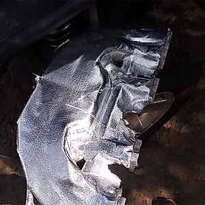 Ummickl 12'' X 24''Aluminized Heat Shield Mat Thermal Barrier Adhesive Backed Heat Blanket, Fiberglass Insulation Reflective Material High Temp Protection