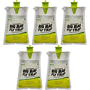 RESCUE! Big Bag Fly Trap – Disposable, Outdoor Use - 5 Traps