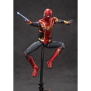 licy618 7 Inch Iron Spiderman Action Figure (1/10 Scale) Exquisite Painting 20 Joints Movable Action Figure