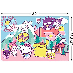 Trends International Hello Kitty and Friends - Happiness Overload Wall Poster, Bedroom