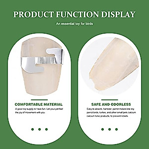 Hemobllo Cuttlebone for Birds- 6 Set Cuttlefish Bones with Metal Holder Parrot Cuddle Bone Chew Toy Pet Molar Toy Cuttlebone for Cockatiels Parakeets (10-12cm)