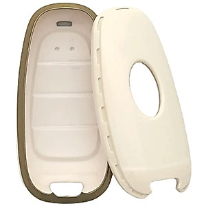 REPROTECTING TPU Key Fob Cover Compatible with (5 Buttons) 2019-2023 Hyundai Sonata Sanata Fe Tucson Palisade (Black/White)