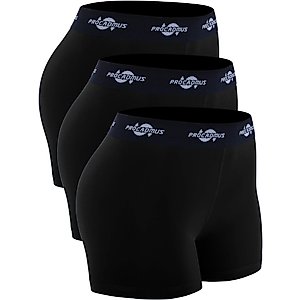 CADMUS Women's Spandex Volleyball Shorts 3" Workout Pro Shorts,Black & Black & Black,Medium
