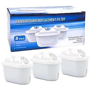 Anmumu 1001122 Replacement Filter for Mavea 1001122 Maxtra and LEVOIT Pitcher Water Filter cartridges with Lead&Arsenic Removal (3 Pack)
