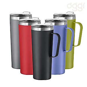 OGGI ThermoMug Insulated Thermal Travel Mug, 24-Ounce, Black