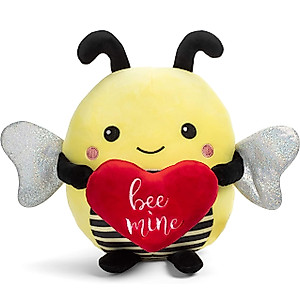 Light Autumn Bee Mine 10" Stuffed Animal Gifts - Valentines Day Stuffed Animals - Girlfriend Gifts - Valentine's Gift for Her - Cute Funny Vday Gifts for Boyfriend and Girlfriend