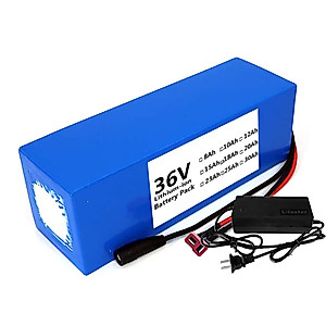 FREEDOH 20AH 36V E-Bike Battery Li-ion Electric Street Bikes Battery Pack for 250W 350W 500W 700W Electric Bikes Motor Kits Battery w/Charger,T