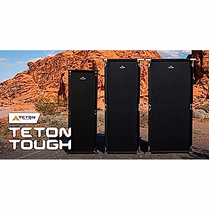 TETON Sports Camping Cot with Patented Pivot Arm - Folding Camping Cot for Car & Tent Camping - Durable Canvas Sleeping Cot - Portable Camping Accessory - 86" x 45" - Outfitter XXL,Black