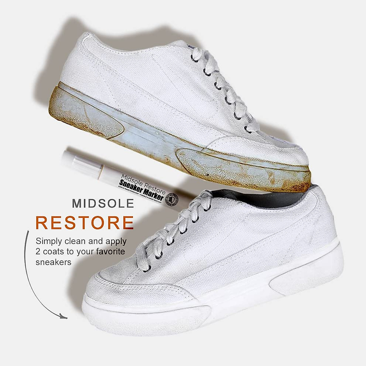 Gold Label Detailing VNDS Midsole Restore Sneaker Marker | Acrylic Based Permanent Paint (White)