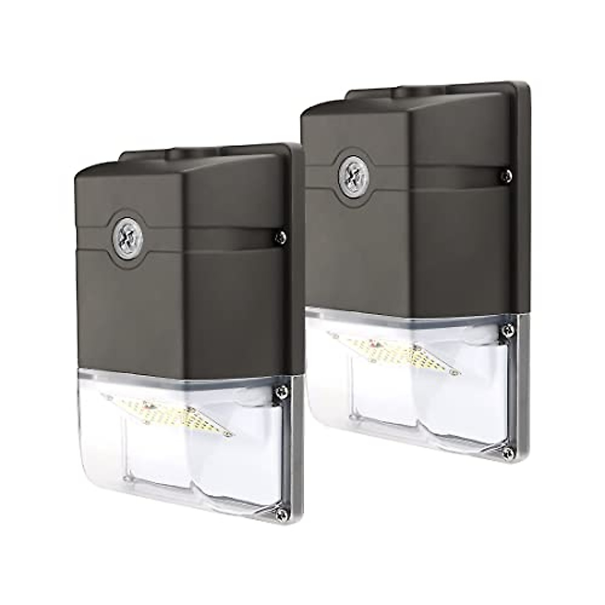 Xbuyee 2-Pack LED Wall Pack Light with Photocell, 35W 3850 Lumens Replaces 150W HPS/HID LED Porch Light, Dusk to Dawn Outdoor Lighting 5000K 100-277V IP65 Waterproof ETL Listed