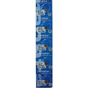 5 Renata 317 SR516SW Silver Oxide Zero Mercury Electronic Batteries