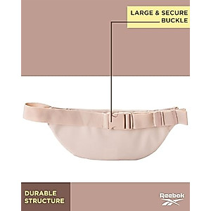 Reebok Fanny Pack - Lightweight Stylish Crossbody Waist Belt Bags for Women and Men with Adjustable Strap, Light Brown Foundation