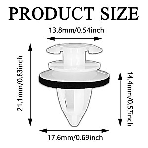 Gistilli 50Pcs 9mm Door Trim Panel Retainer Clips with Seal Ring #51411973500 Compatible with BMW 320i 325Ci 325i 325xi 328Ci 328i 525i 530i E36 E34 E38 E39 E46