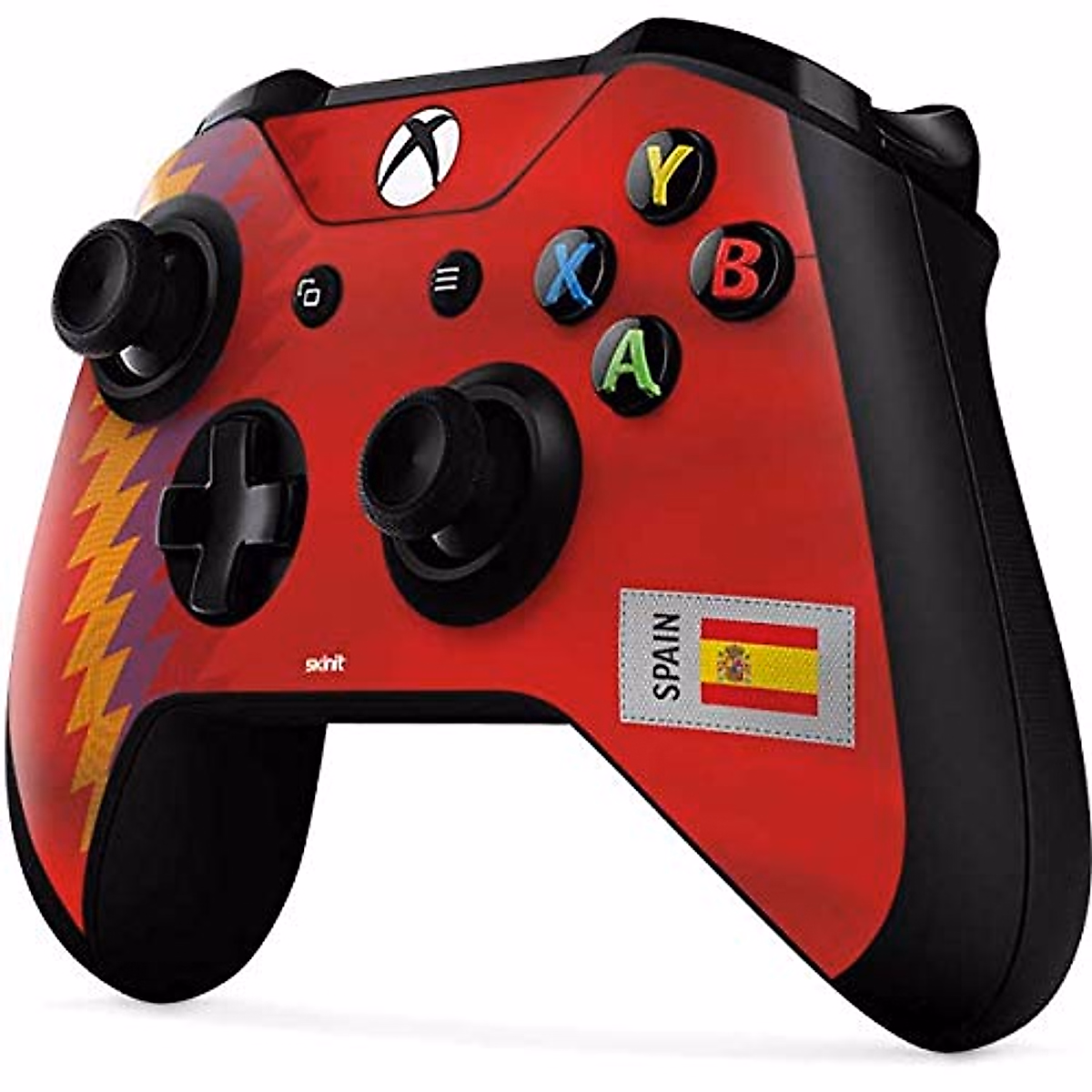 Skinit Decal Gaming Skin Compatible with Xbox One X Controller - Officially Licensed Skinit Originally Designed Spain Soccer Flag Design