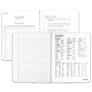 Five Star DuraShield Notetaking Composition Books, 4 Pack, 1 Subject, College Ruled Notebooks, 10-1/2" x 8", 100 Sheets, Black, Red, Blue, Green (850016-ECM)