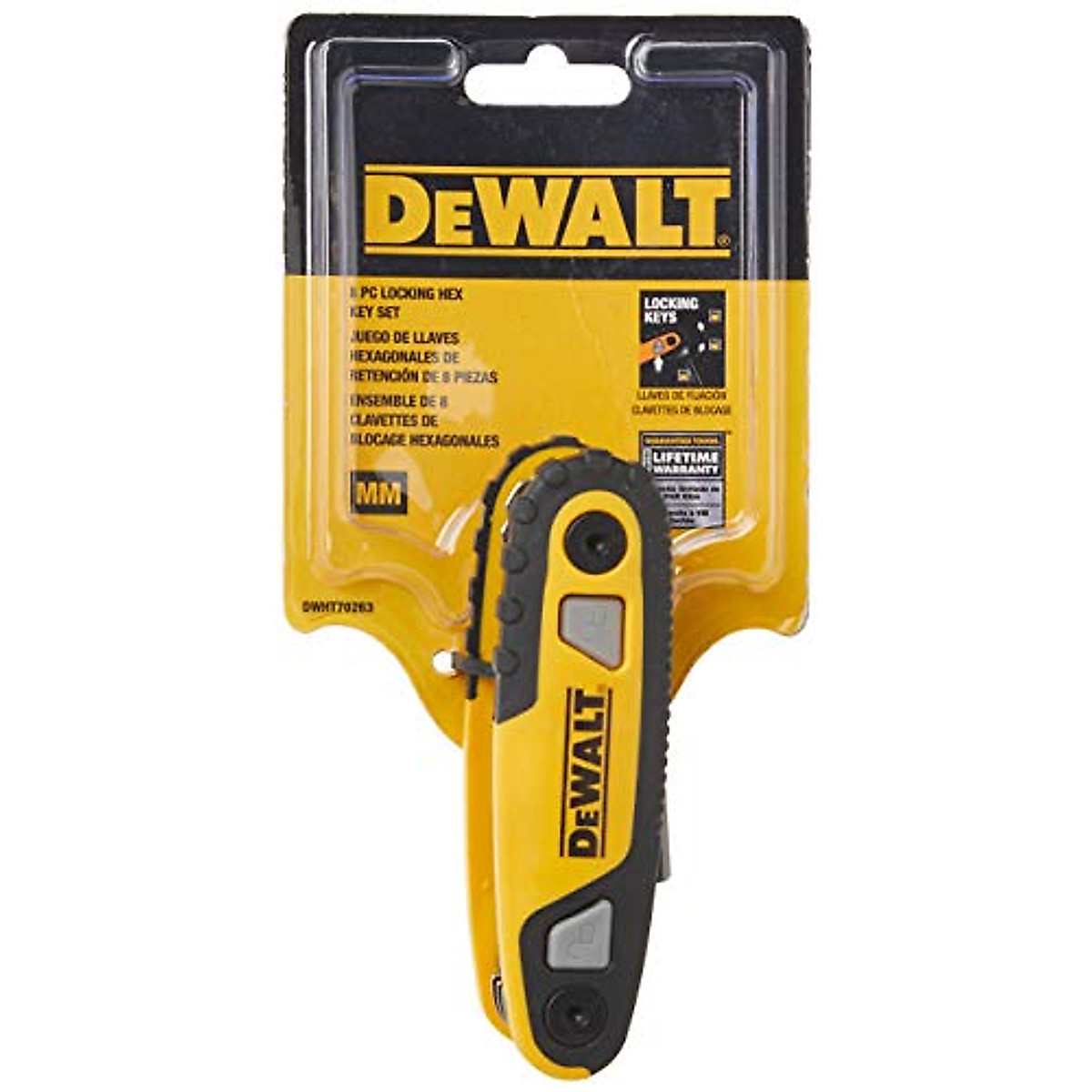 DEWALT DWHT70263M Folding Locking Hex Key Set, MM