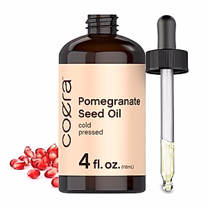 Horbäach Pomegranate Seed Oil | 4 fl oz | For Face & Hair | Promotes Clear Looking Skin, and Reduces Appearance of Fine Lines and Wrinkles | Cold Pressed | SLS & Paraben Free | Coera