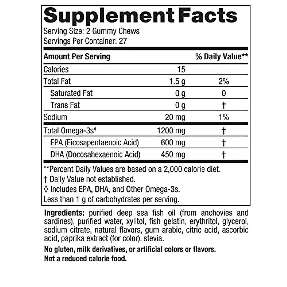 Nordic Naturals Zero Sugar Ultimate Omega Gummy Chews, Tropical Fruit, 54 Gummies, Supports Heart, Brain, and Immune Health, Non-GMO, Vegetarian, 27 Servings