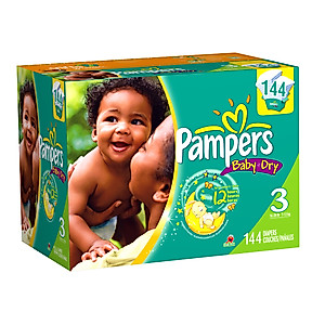 Pampers Baby Dry Diapers, Size 3, 104 Count