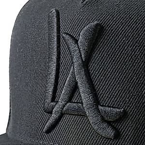 LEEYA N10 Classic Punk Hip-Hop Baseball Cap,Flat-Brimmed Hat,100% Cotton Adjustable Snapback Hat for Men Or Women (Black)