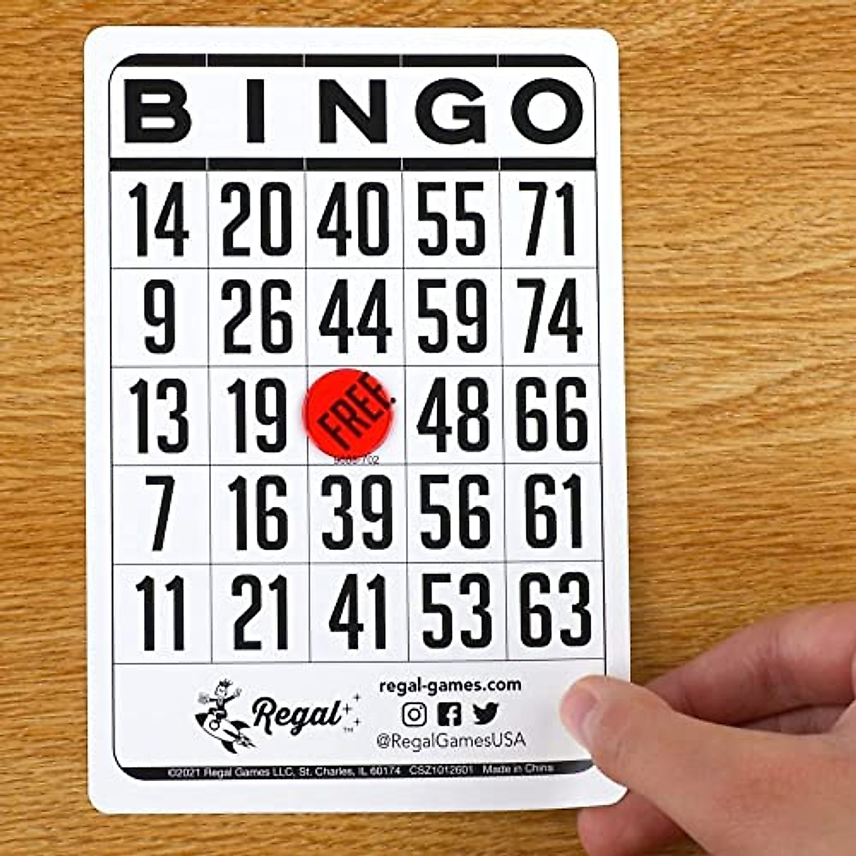 Regal Games - Classic Bingo Cards - 50 Count - 6.125” x 4.17” Cardstock - White
