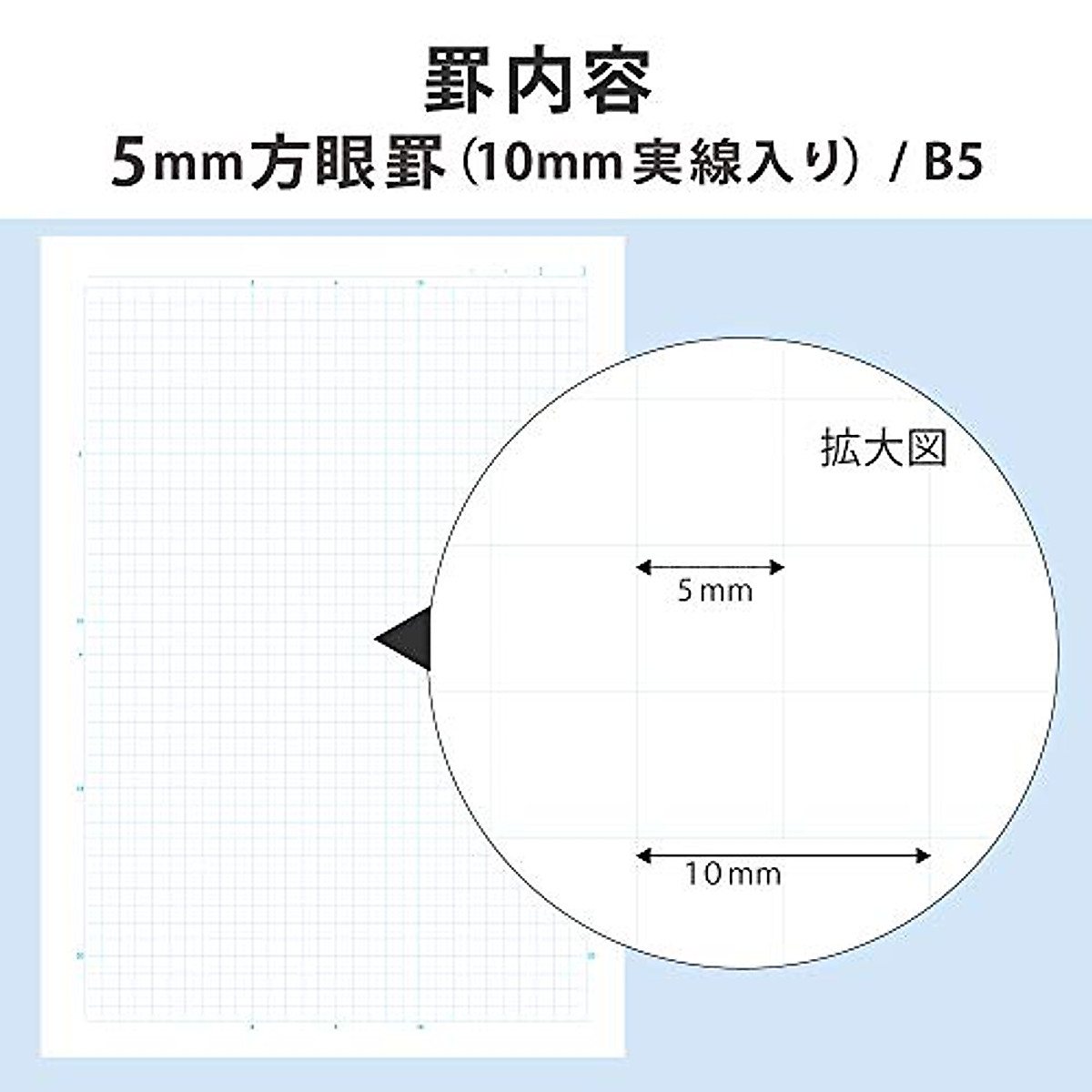 KOKUYO Campus Notebook B5 (5 Colors 5mm Grid Ruled, Pack of 5)