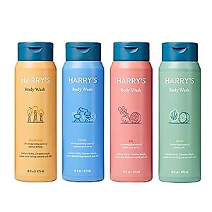 Harry's Men's Body Wash - Body Wash for Men - Variety Pack - 16 Fl oz , Pack of 4 (Packaging May Vary)