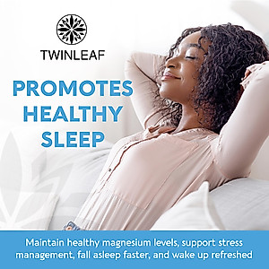 TWINLEAF Magnesium Brain Booster Made in USA - Supports Brain Health & Function as Natural Calm, Relax Aid - Nootropic Magnesium Memory, Concentration & Focus Pills That Promote Better Rest