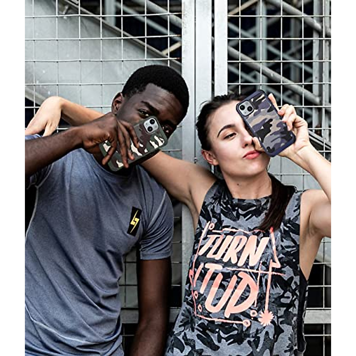 YOVIAKK for iPhone 13 Mini 5.4 Inch Camo Case Military Grade Armor Hybrid Phone Case [Camouflage Design] Heavy Duty Tough Rugged Case for Boys Men, Blue